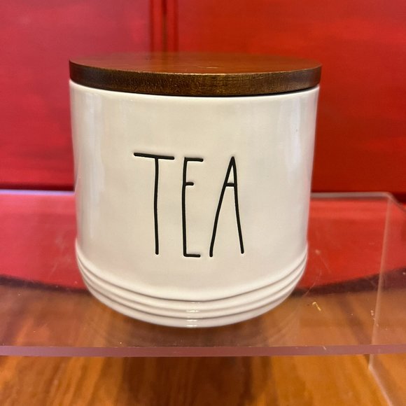 Rae Dunn | Kitchen | New Rae Dunn Tea Canister Wood Top Seal Container ...